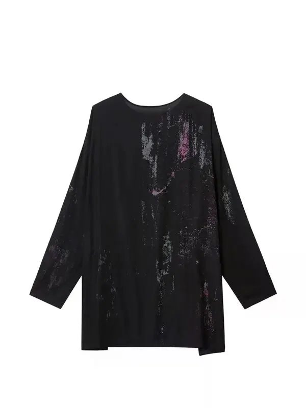 Y’s Graphic-print Long-sleeve Top