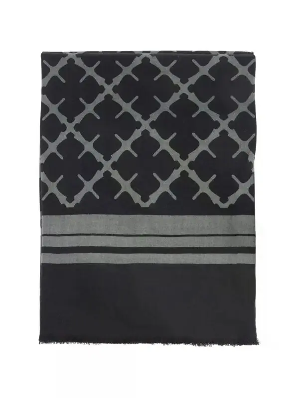 BY MALENE BIRGER Cornelis Monogram-pattern Scarf - Black