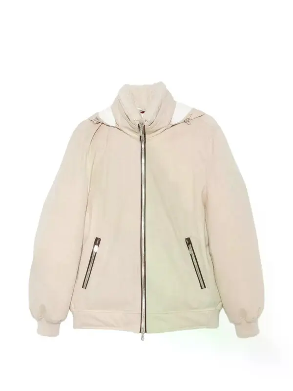 Brunello Cucinelli Hooded Zip-up Jacket - Neutrals