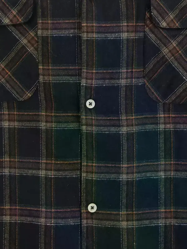 FOUND Raw-cut Fringe Plaid Shirt