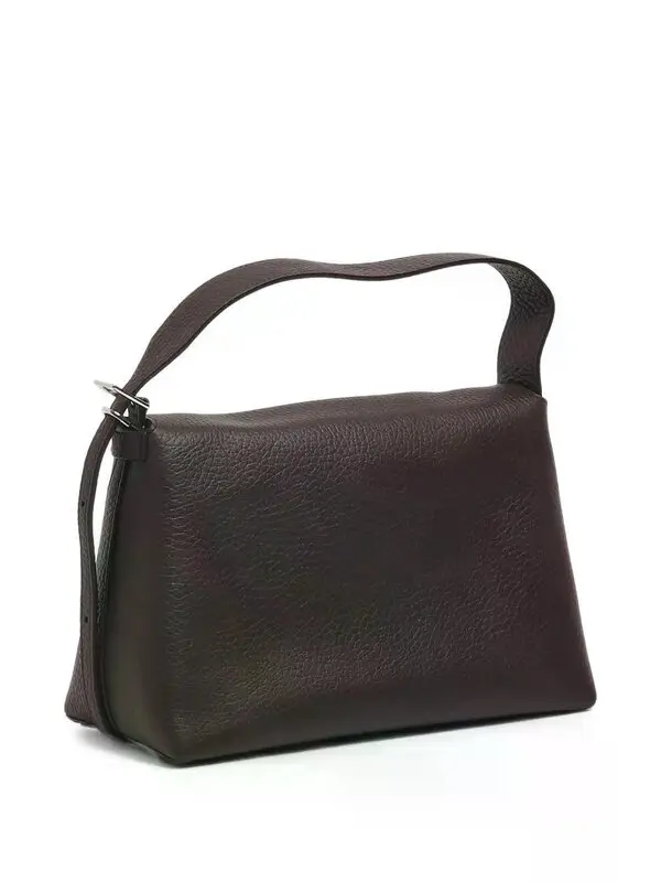 Orciani Midi Grained Leather Shoulder Bag