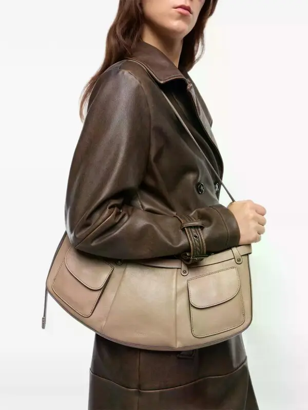 Pinko Buckle-detail Leather Shoulder Bag