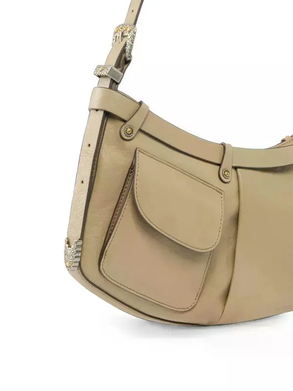 Pinko Buckle-detail Leather Shoulder Bag