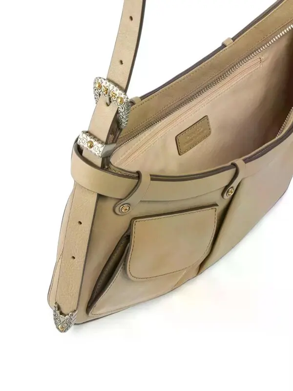 Pinko Buckle-detail Leather Shoulder Bag