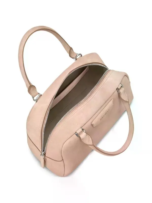 Givenchy Antigona East-west Bowling Bag In Suede - Neutrals