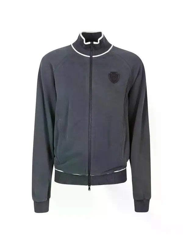 Brunello Cucinelli Cotton Smooth French Terry Sweatshirt With Zip And Logo