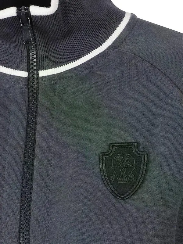 Brunello Cucinelli Cotton Smooth French Terry Sweatshirt With Zip And Logo