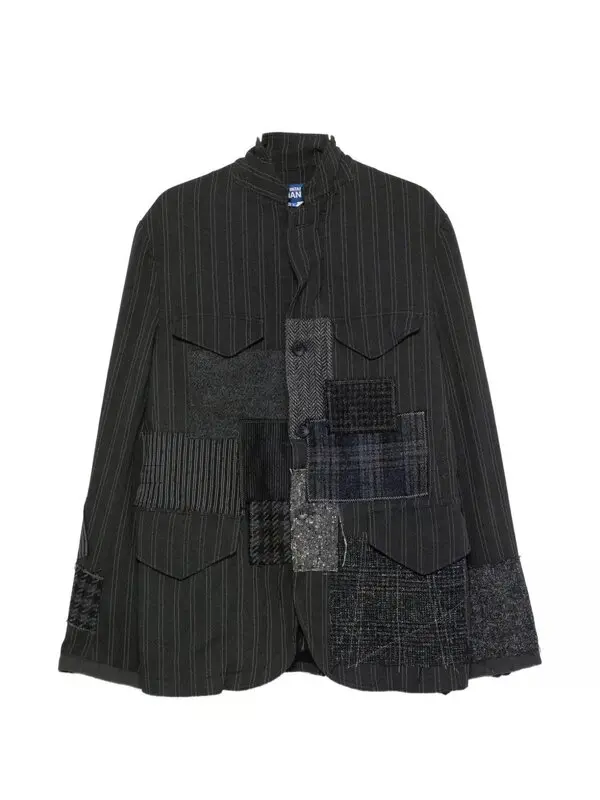 Junya Watanabe Patchwork Pinstripe Jacket - Grey