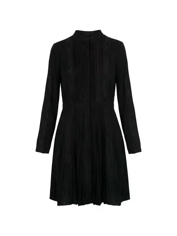 Valentino Garavani Lace-panelled Pleated Mini Dress - Black