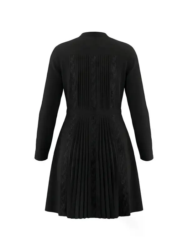 Valentino Garavani Lace-panelled Pleated Mini Dress