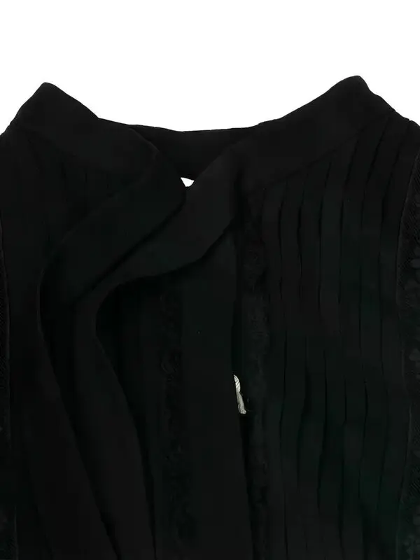 Valentino Garavani Lace-panelled Pleated Mini Dress