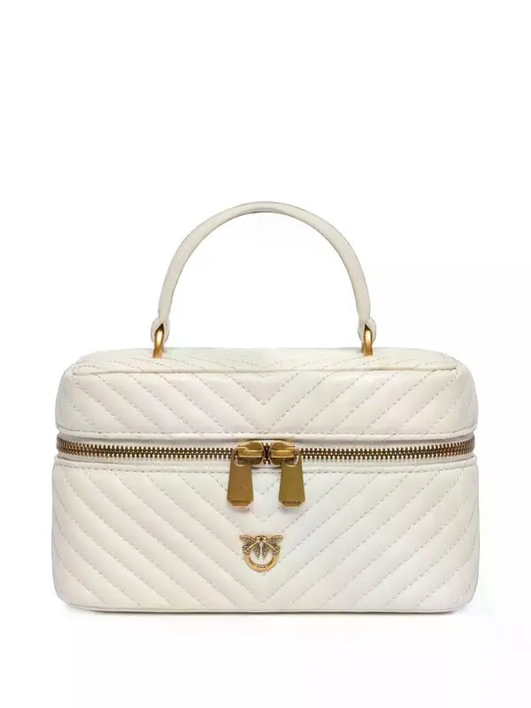 Pinko Small Beauty Case With Shoulder Strap Chevron-nappa