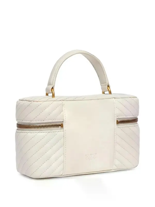 Pinko Small Beauty Case With Shoulder Strap Chevron-nappa
