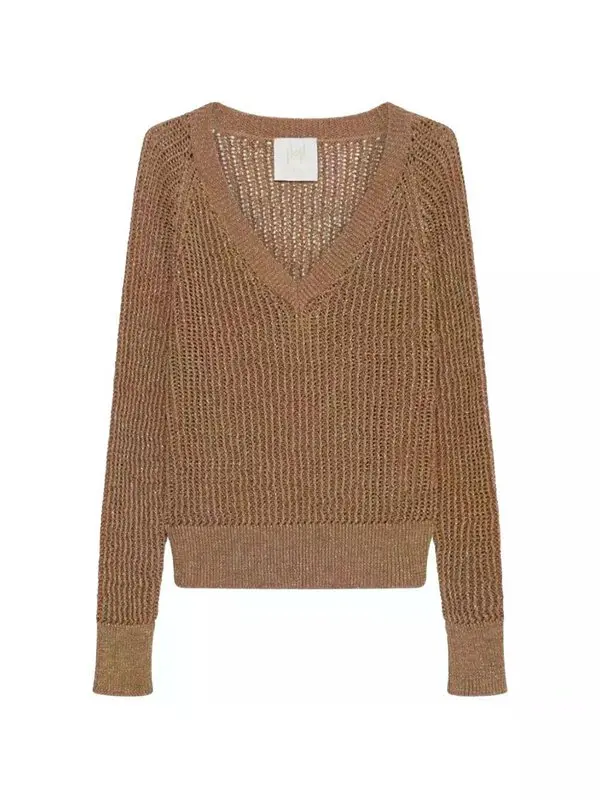 Marella Storia V-neck Lurex Cotton Sweater