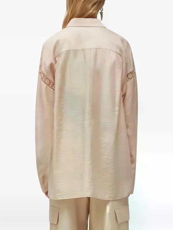 BLUGIRL Lace-trim Flap-pocket Shirt