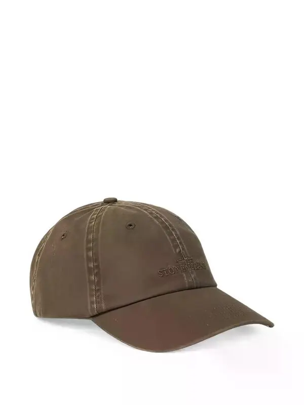 Stone Island 9100007 Baseball Cap With Logo Embroidery - Brown