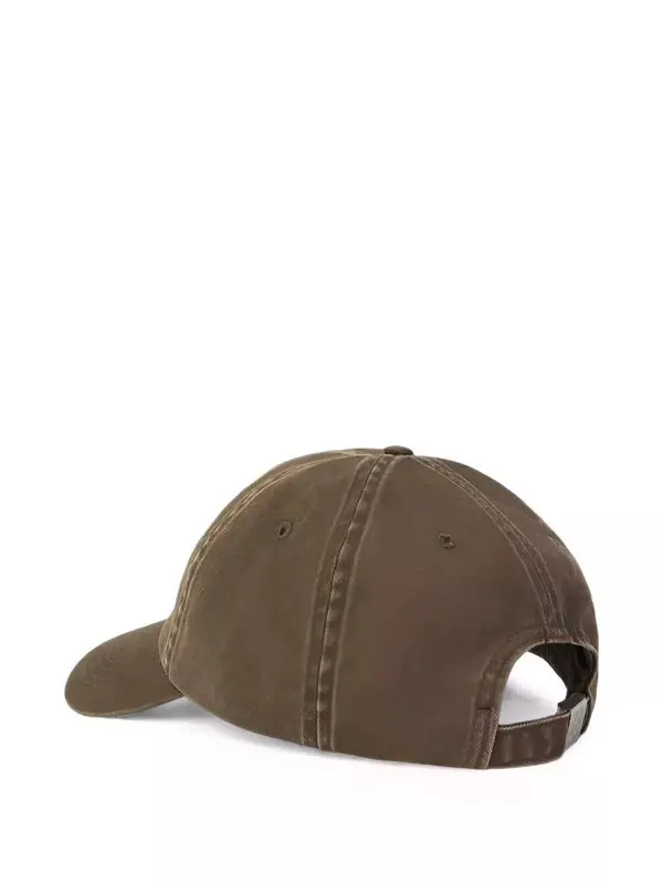 Stone Island 9100007 Baseball Cap With Logo Embroidery - Brown