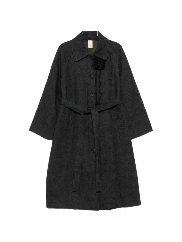 Soh Check-pattern Belted Coat