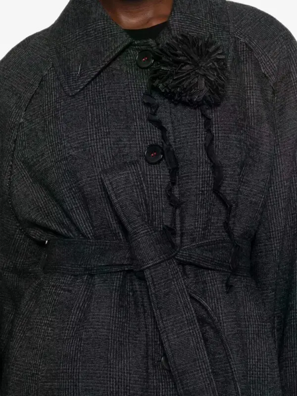 Soh Check-pattern Belted Coat