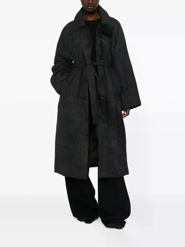 Soh Check-pattern Belted Coat
