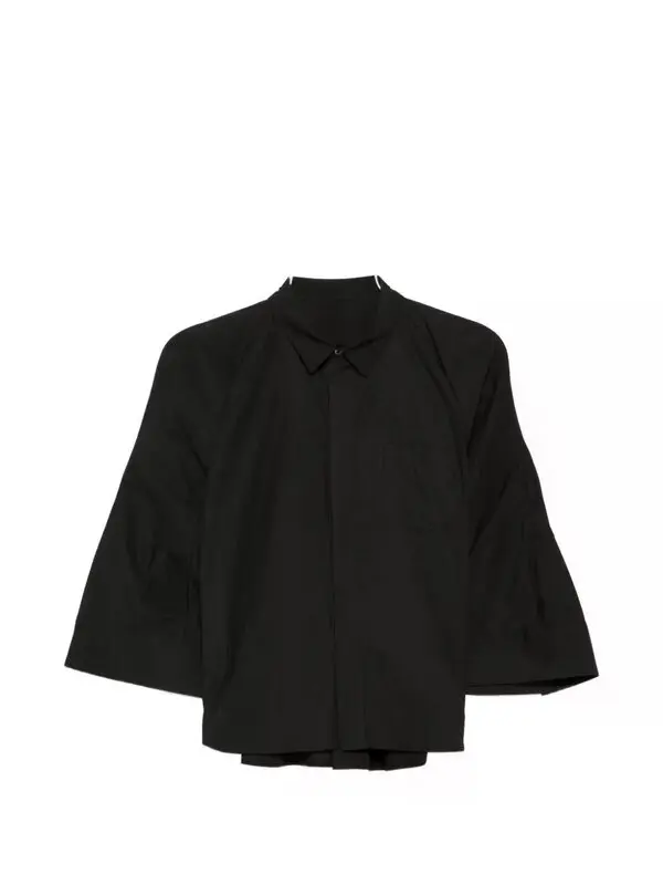 Sacai Flared-sleeve Shirt - Black