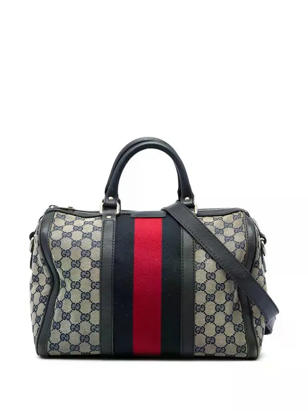 Gucci 2016-2026 Medium Gg Canvas Web Joy Boston Bag Satchel