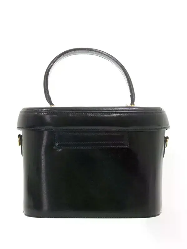 Versace 1990-1995 Leather Sun Medallion Vanity Bag Satchel