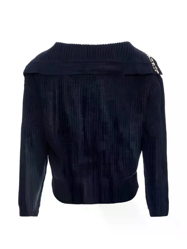FRACOMINA Crystal-embellished Ribbed-knit Sweater