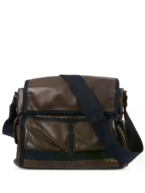 Bottega Veneta Intrecciato Lambskin Shoulder Bag - Brown
