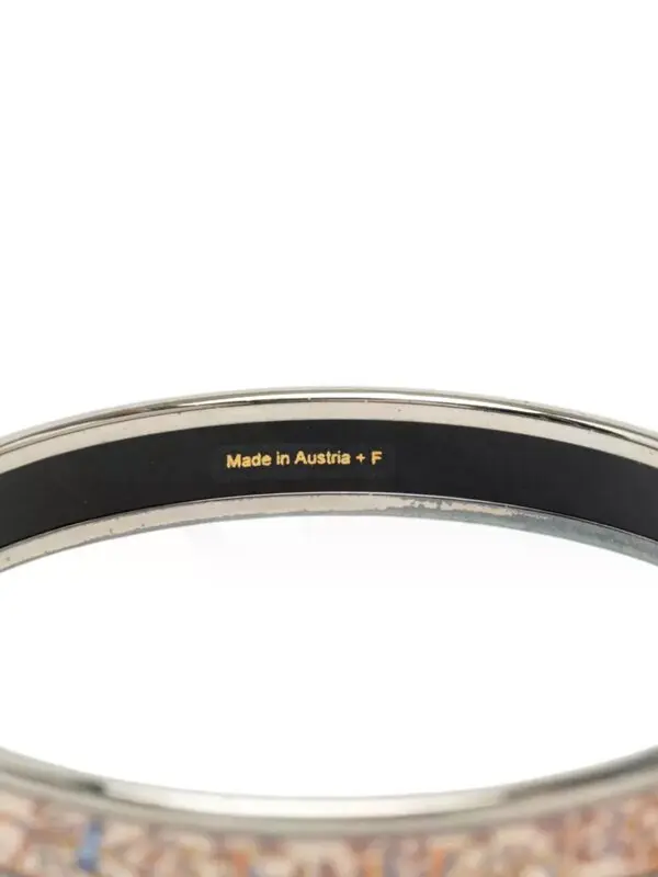 Hermès 2000-2026 Narrow Enamel Forest Animals Bangle Bracelet 65 Costume Bracelet