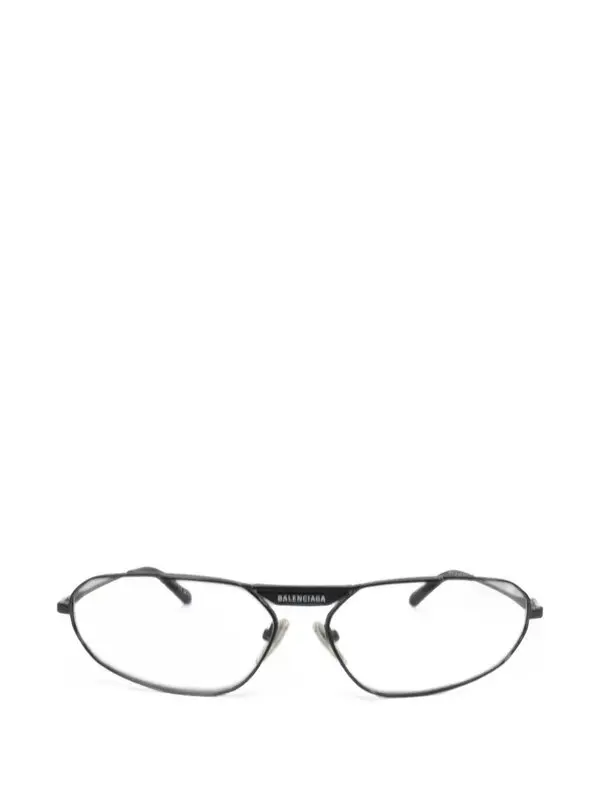 Balenciaga Oval-frame Metal Glasses - Black