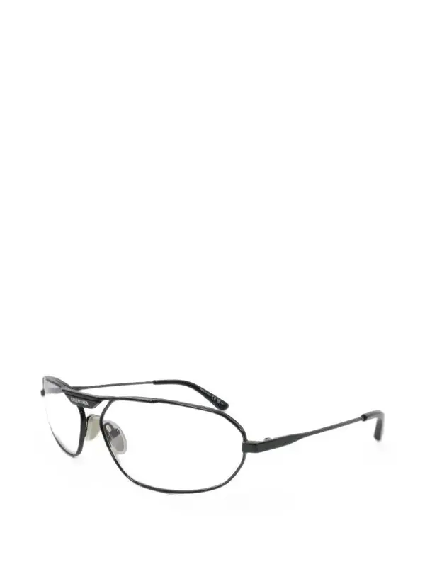 Balenciaga Oval-frame Metal Glasses