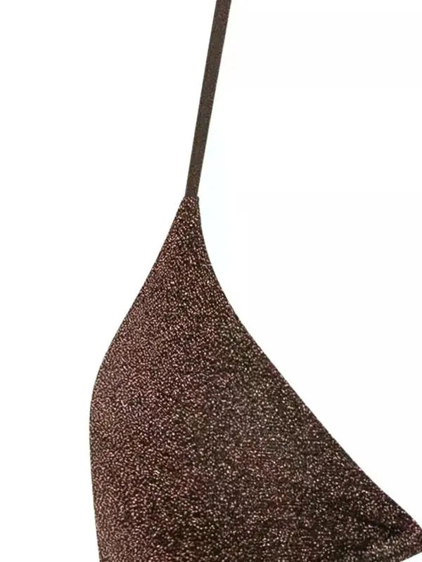 Sundek Jennifer Glitter Triangle Bikini Top - Brown