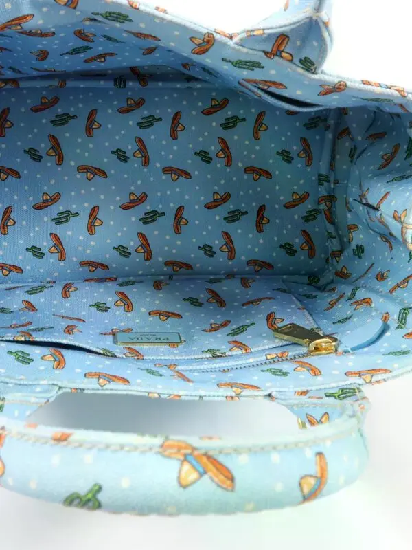 Prada Canapa Printed Tote Bag