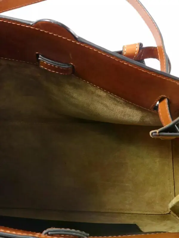 Loewe Lazo Leather Tote Bag - Black