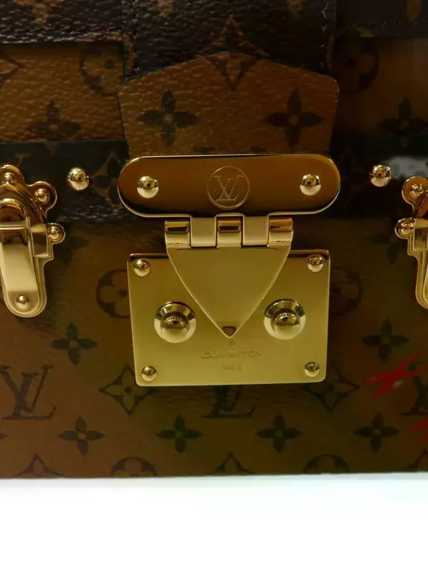 LOUIS VUITTON Petite Malle Monogram Reverse Clutch Bag