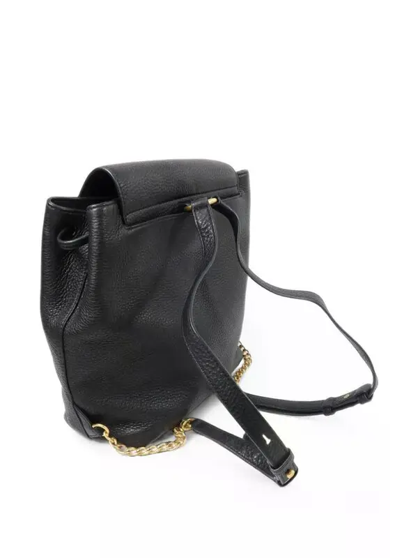 Tory Burch Logo-plaque Pebbled-leather Backpack