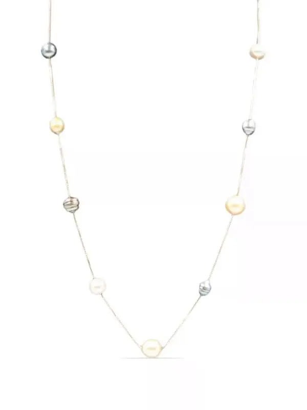 TASAKI 2010s Baroque-pearl-station Necklace - Gold