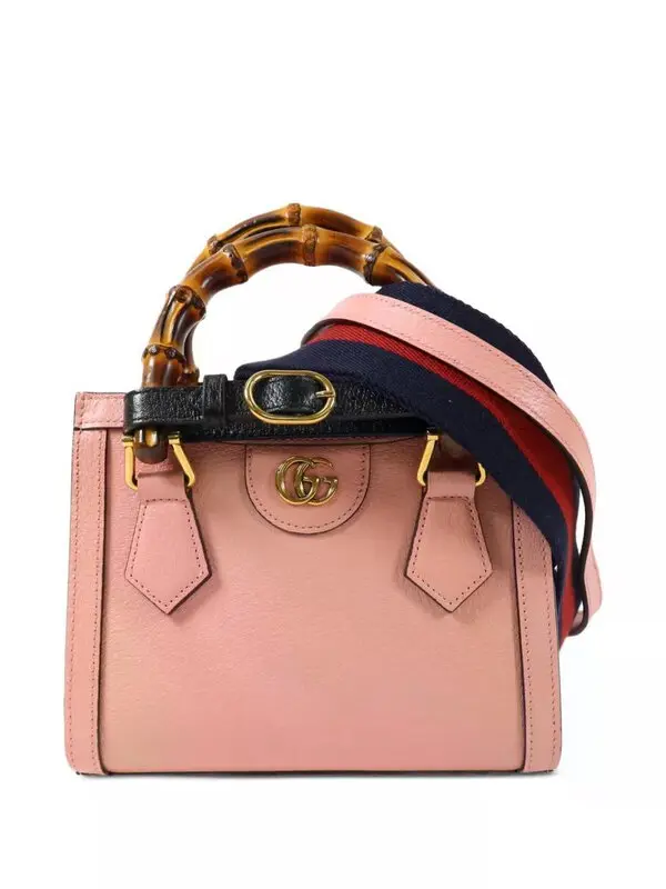 Gucci Diana Bamboo Tote Bag - Pink