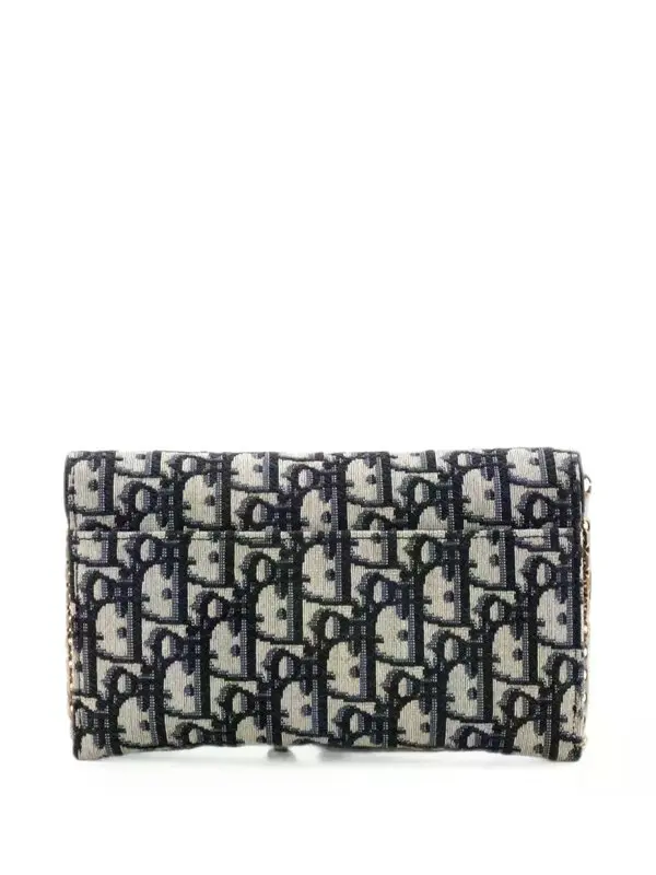 Dior Saddle Chain Wallet Oblique Canvas Crossbody Bag