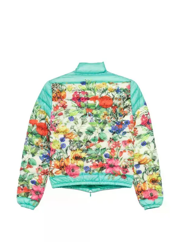 Moncler 2010s Floral-print Quilted Jacket