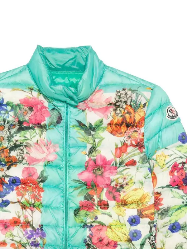 Moncler 2010s Floral-print Quilted Jacket