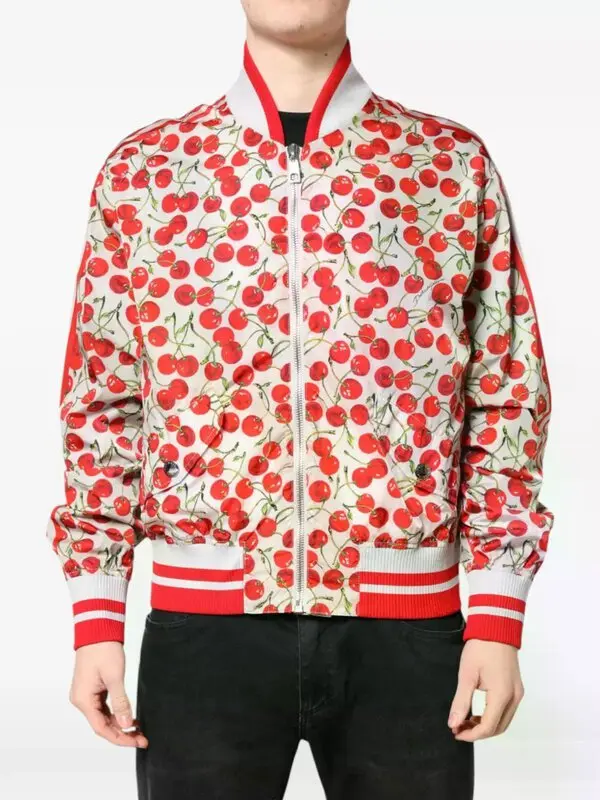 Dolce & Gabbana Cherry-print Bomber Jacket