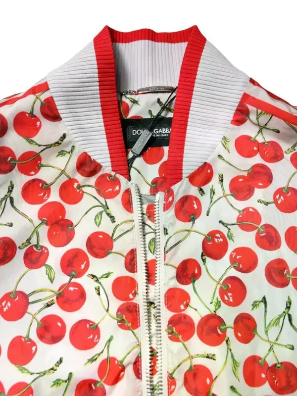 Dolce & Gabbana Cherry-print Bomber Jacket