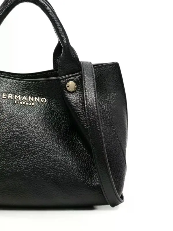 ERMANNO FIRENZE Logo-lettering Grained Leather Tote Bag