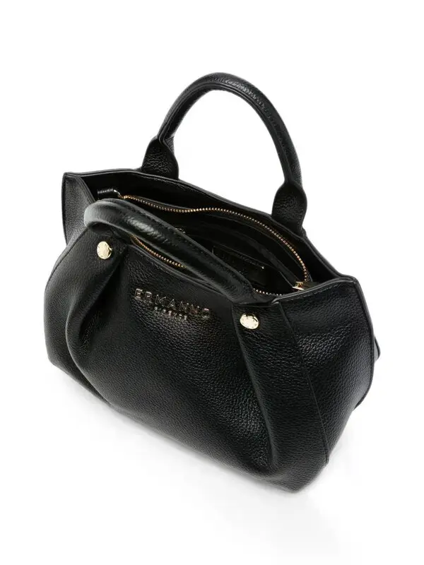 ERMANNO FIRENZE Logo-lettering Grained Leather Tote Bag