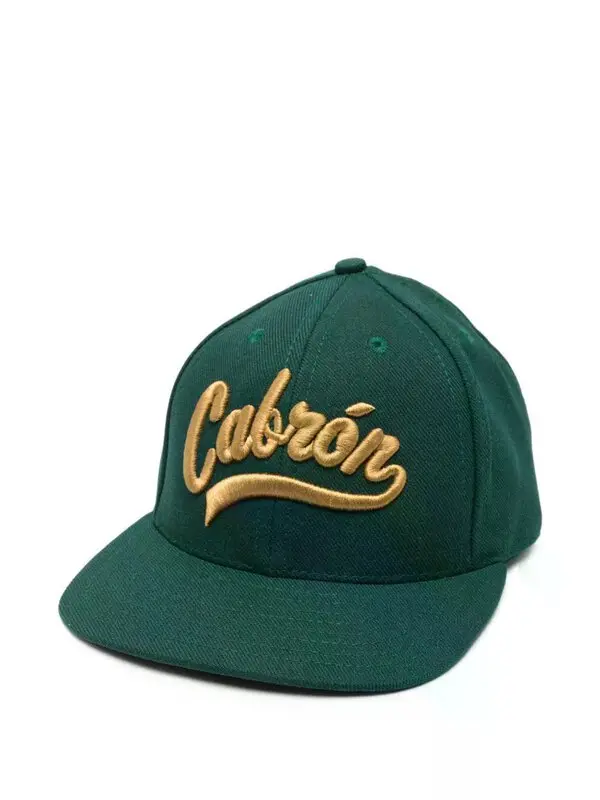WILLY CHAVARRIA Embroidered Flat-peak Cap - Green