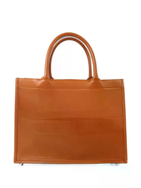 Dior Small Book Tote Embossed-logo Tote Bag