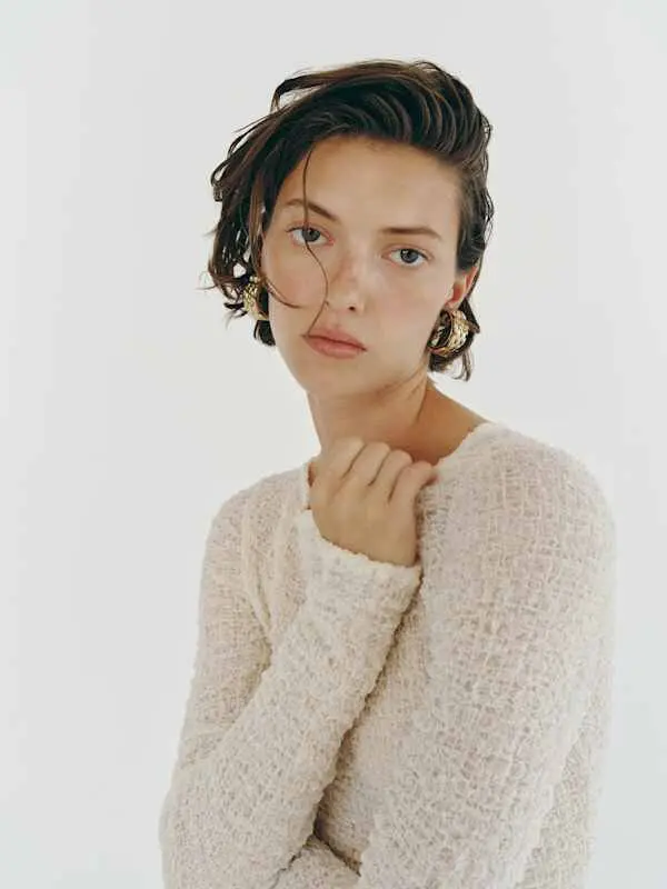 REFORMATION Wiley Knit Top Crinkle
