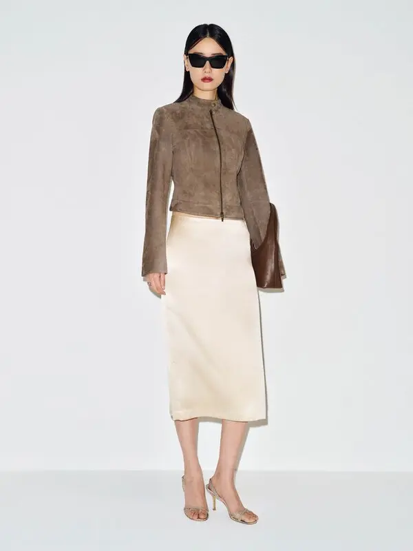 REFORMATION Veda Maire Jacket - Brown